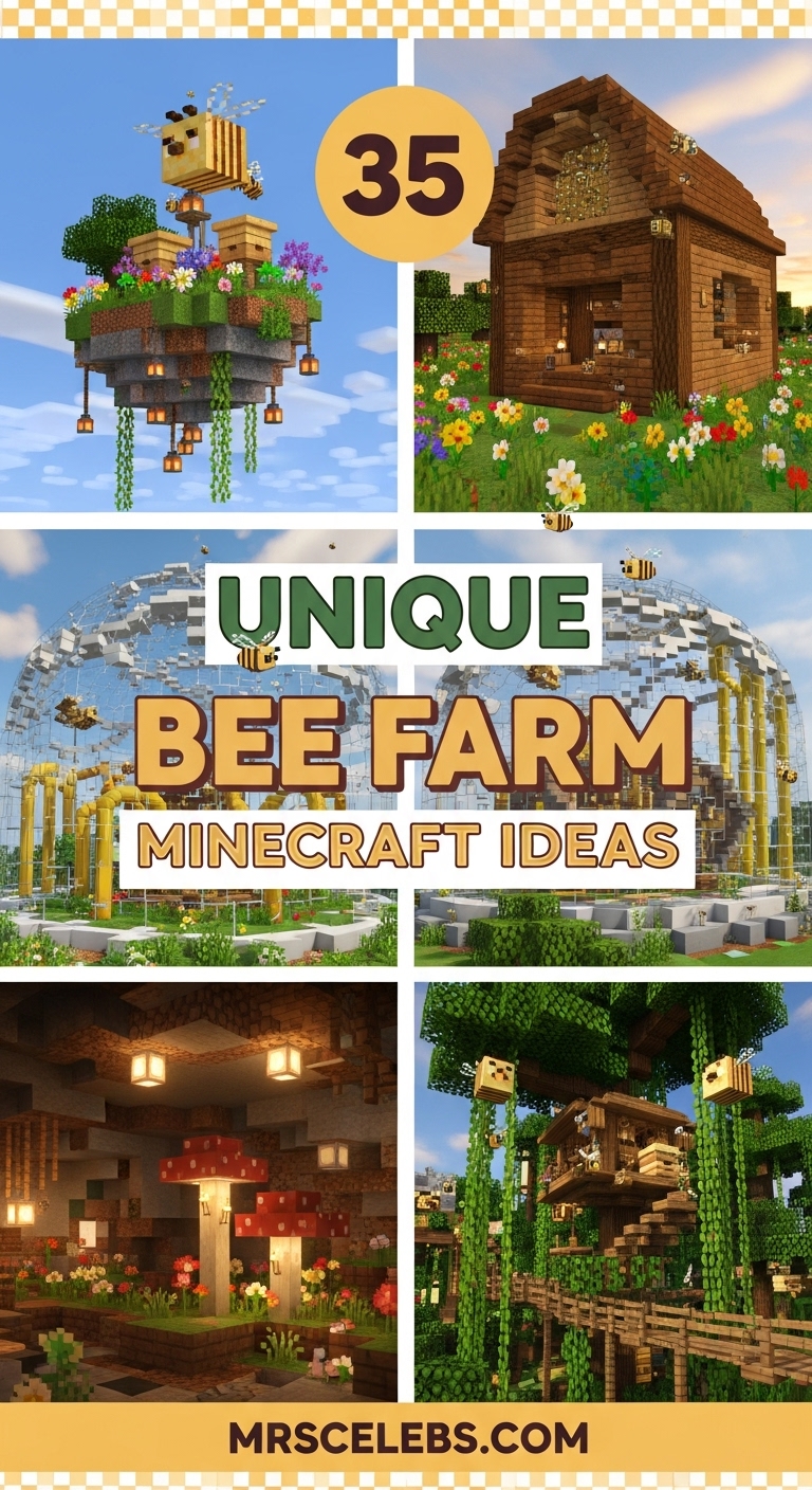 UNIQUE BEE FARM MINECRAFT IDEAS - Mrs Celebs