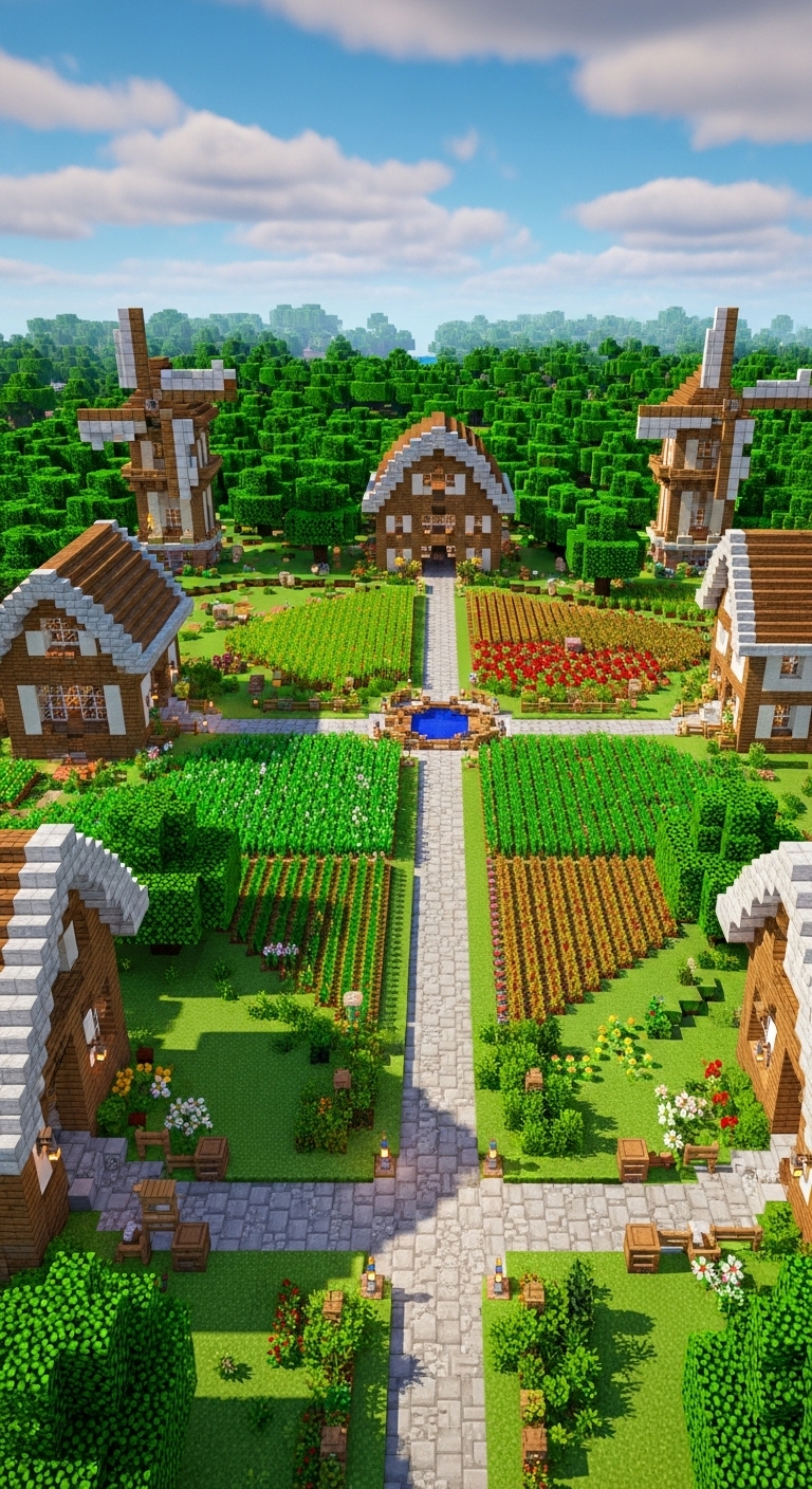 MINECRAFT VILLAGE LAYOUT IDEAS