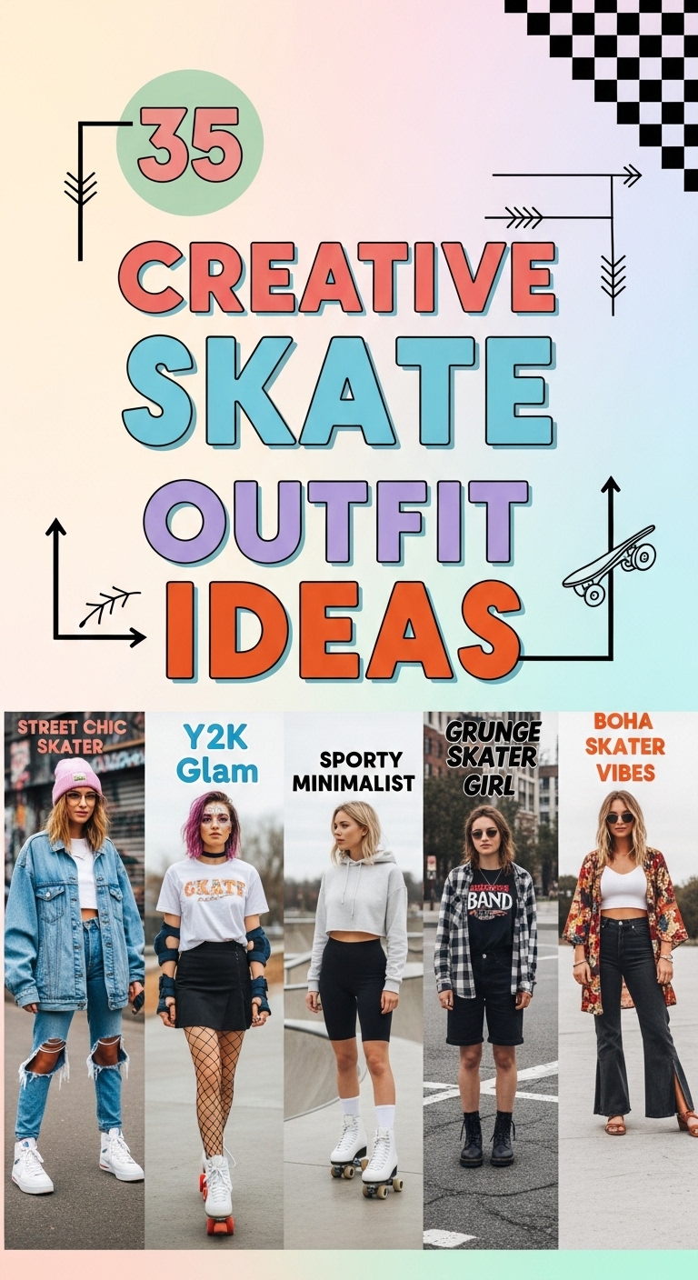 CREATIVE SKATE OUTFIT IDEAS