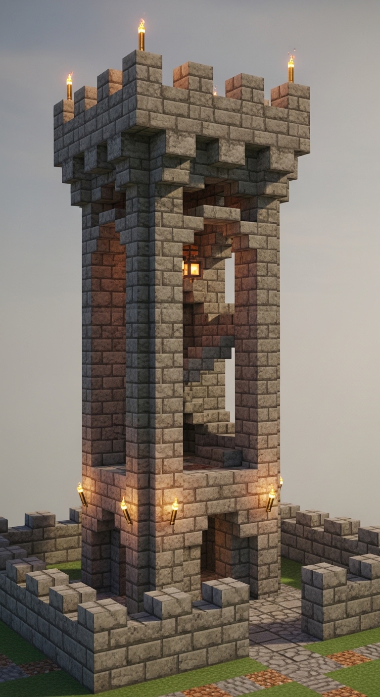 11 Minecraft Small Stone Fortress Ideas