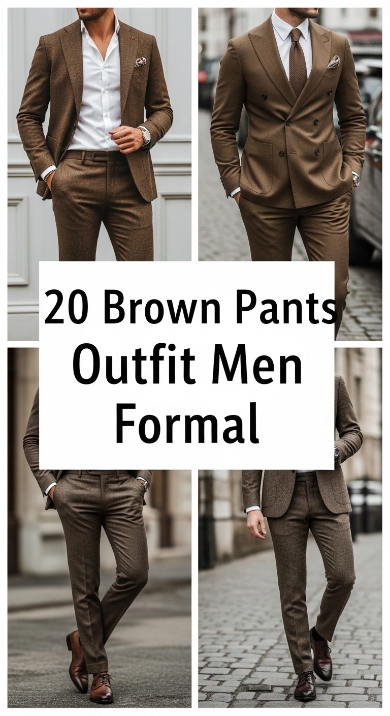 20 Brown Pants Outfit Men Formal